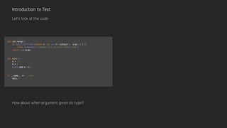 Test and refactoring | PPT