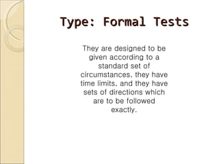 Test and some test types (ev elt) | PPT | Standardized Testing ...