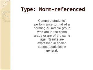 Test and some test types (ev elt) | PPT
