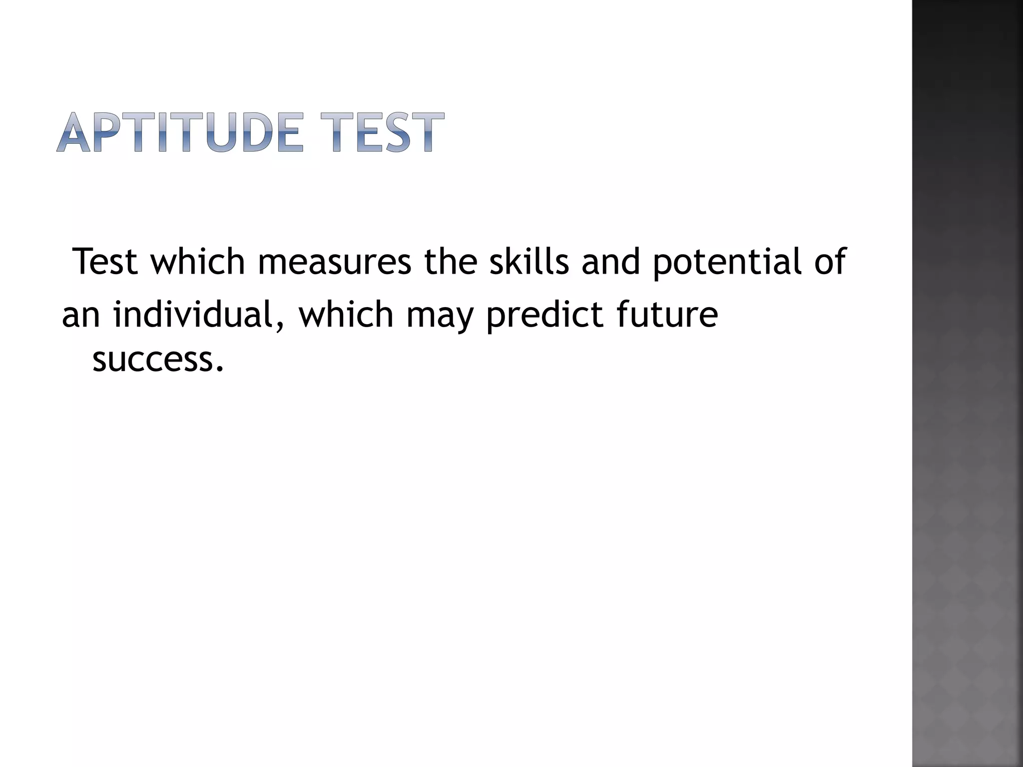 Test and types of test in education | PDF