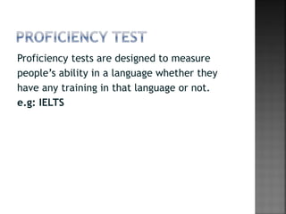 Test and types of test in education | PDF
