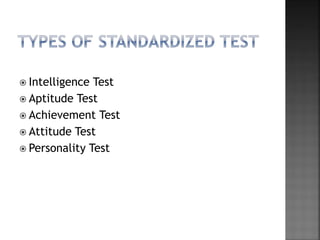 Test and types of test in education | PDF