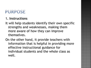 Test and types of test in education | PDF