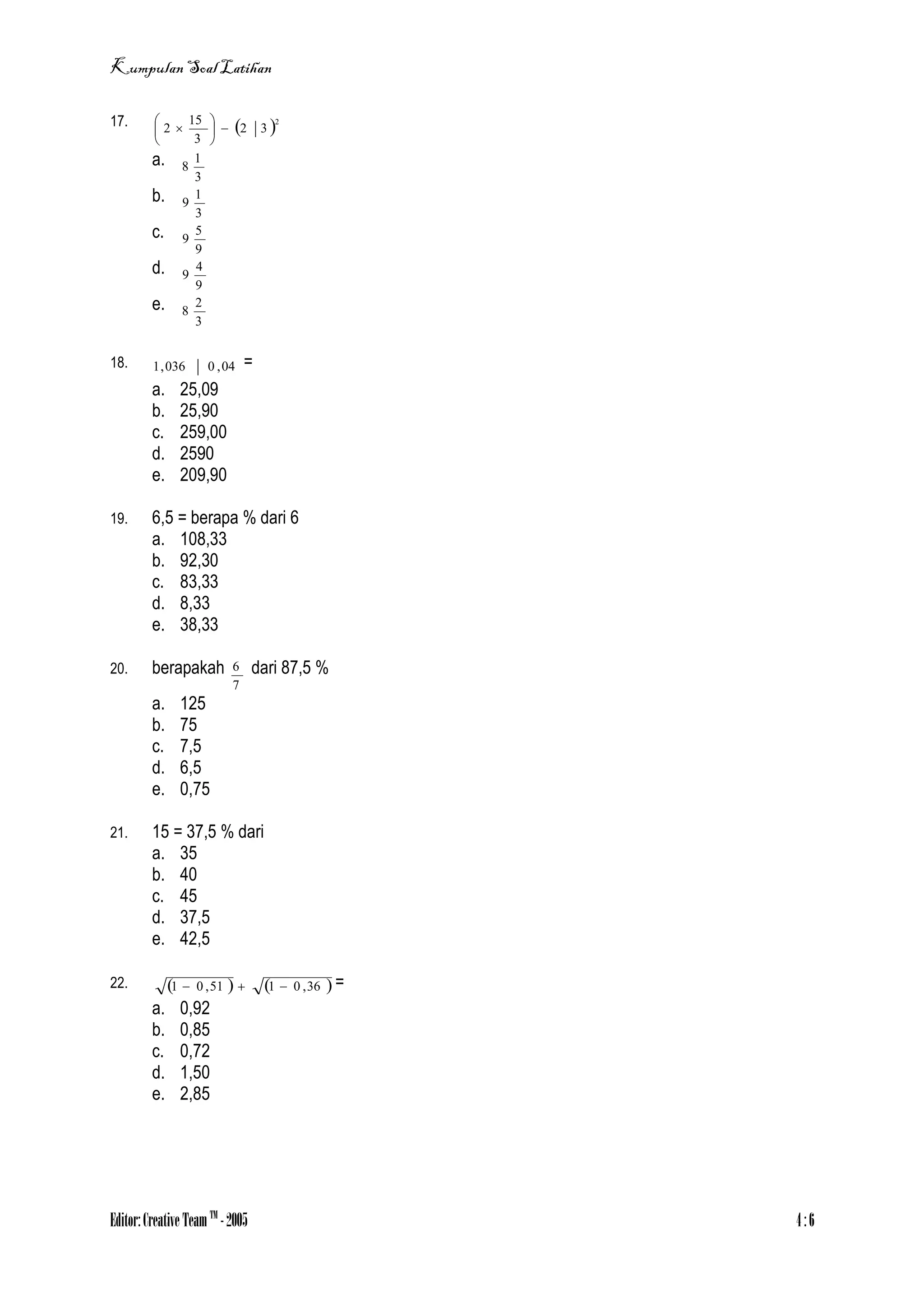 Test angka | PDF