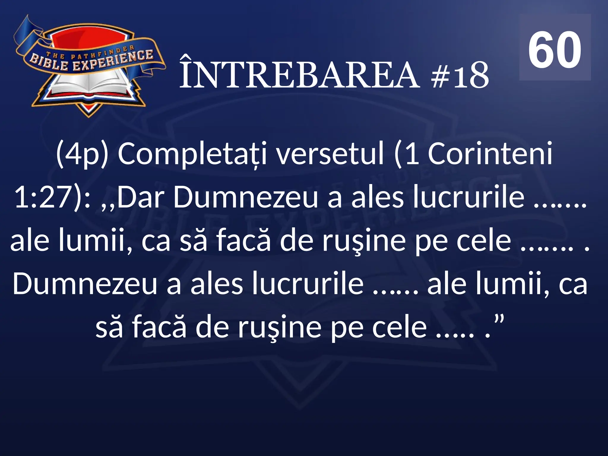 test antrenament bible experience varianta x | PPT