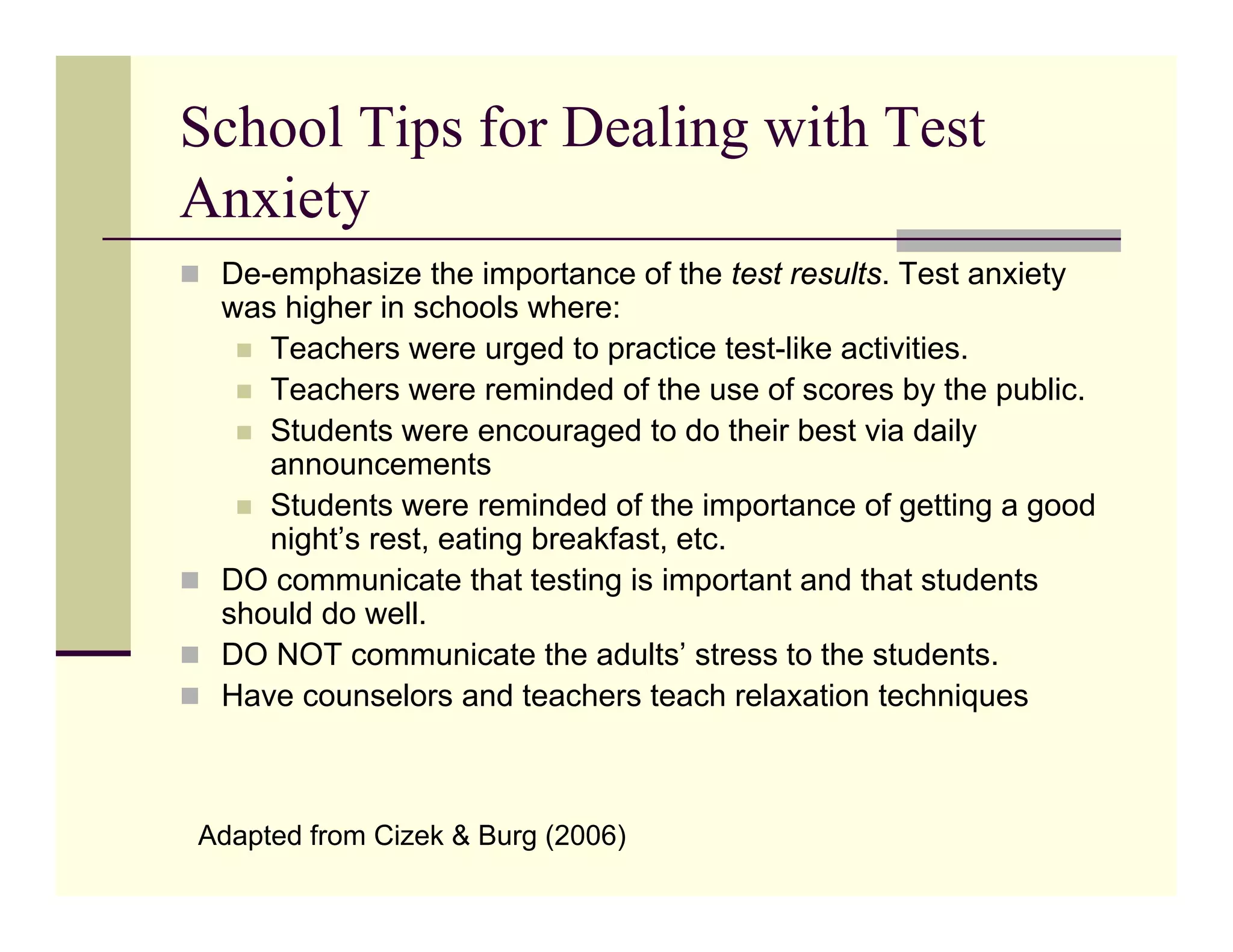 Test Anxiety | PDF