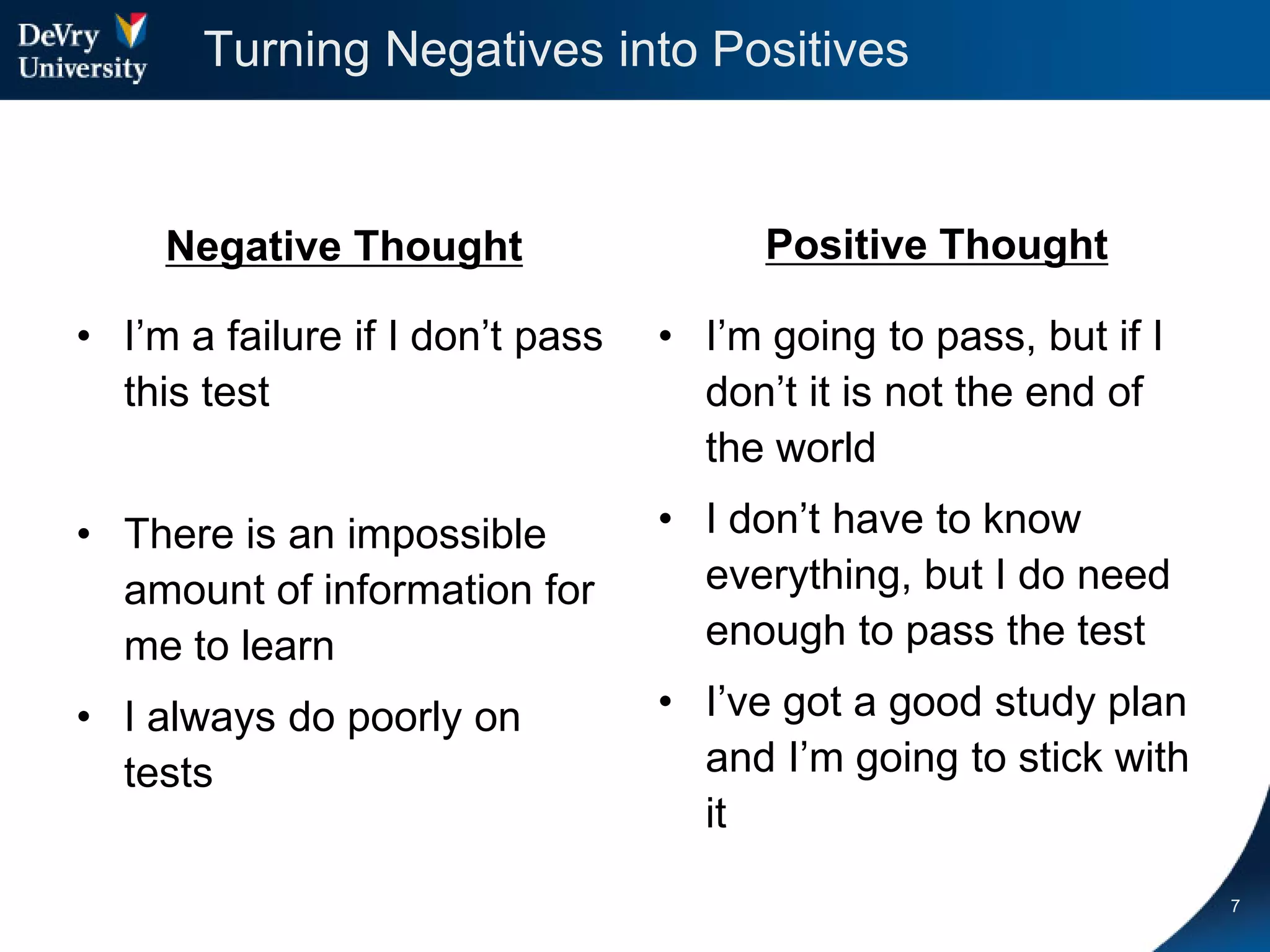 How to Overcome Test Anxiety | PDF