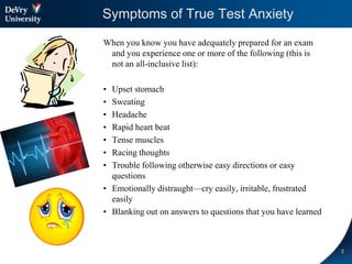 How to Overcome Test Anxiety | PDF