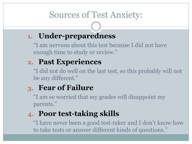 Test anxiety management skills | PPT