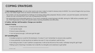 TEST ANXIETY: WHAT TRIGGERS IT AND WHAT CAN WORK? | PDF