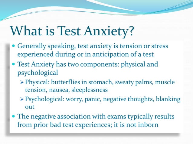 Test anxiety | PPT