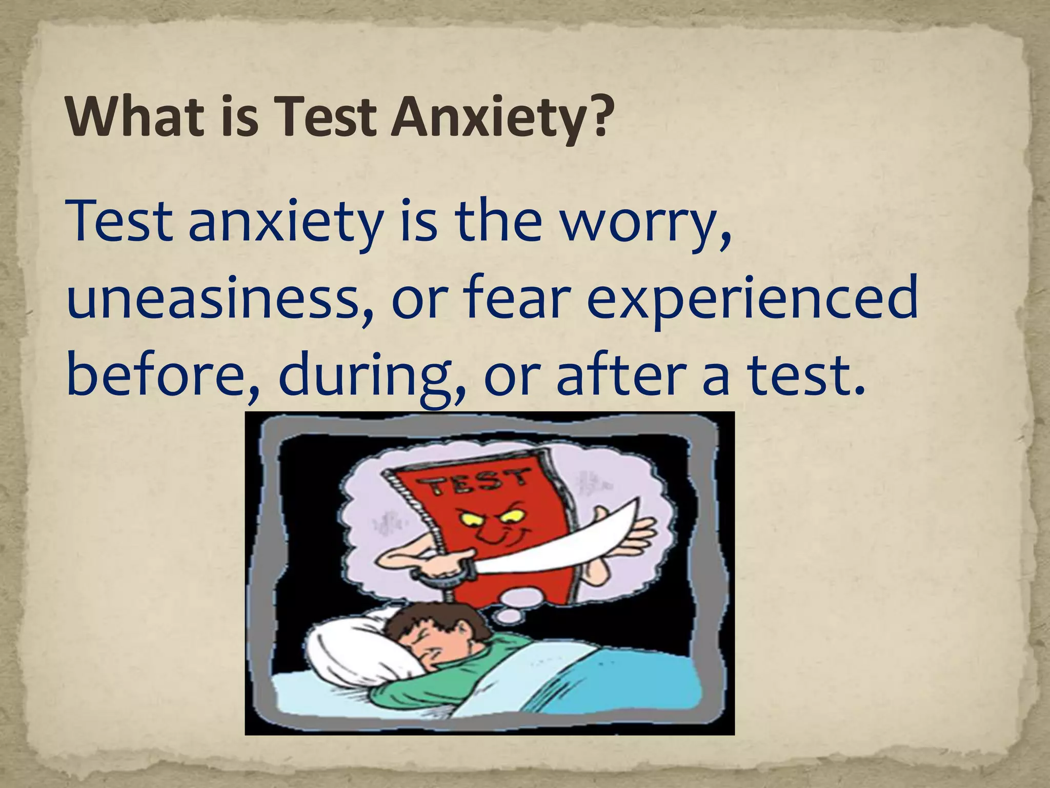 ROLE OF PARENTS AND TEACHERS IN OVERCOMING TEST ANXIETY | PPT