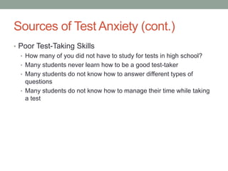 Test Anxiety & Stress Management Skills | PPTX