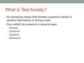 Test Anxiety & Stress Management Skills | PPTX