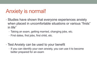 Test Anxiety & Stress Management Skills | PPT