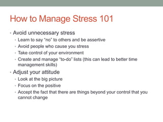 Test Anxiety & Stress Management Skills | PPT
