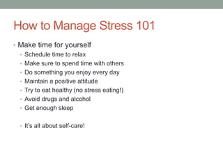 Test Anxiety & Stress Management Skills | PPT