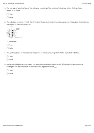 Test: AP Biology Cell Division | Quizlet.pdf