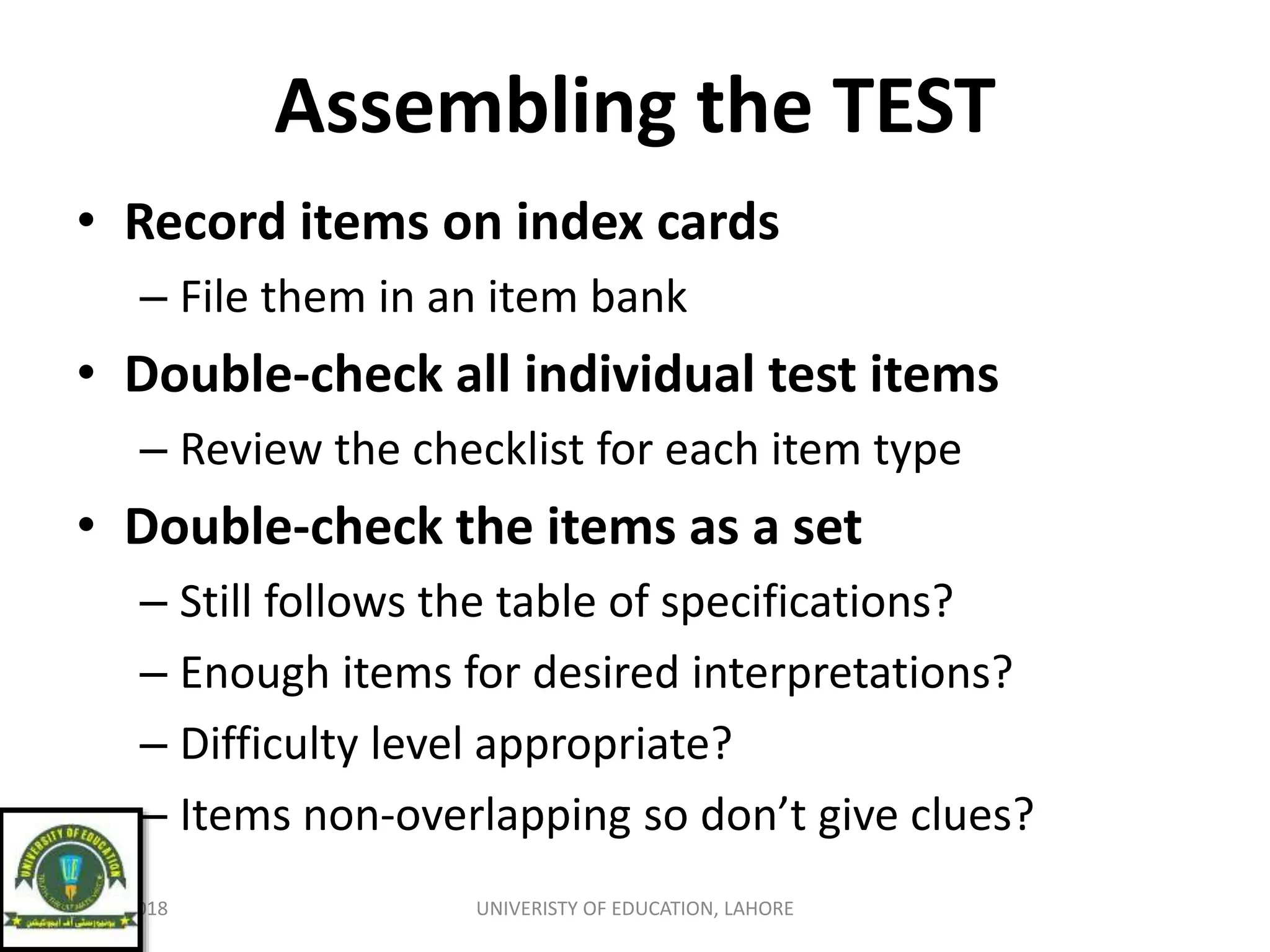 Test appraisal | PPT