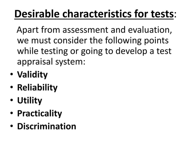 Test appraisal | PPT