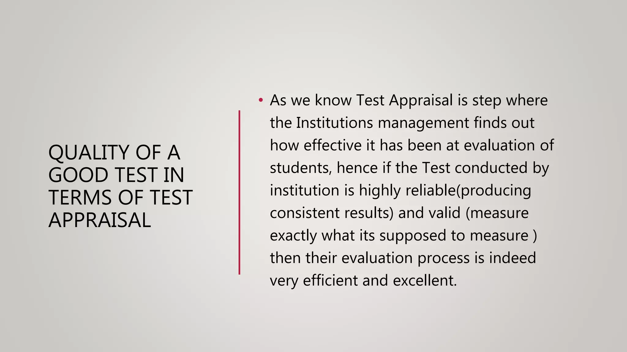 Test appraisal | PPTX