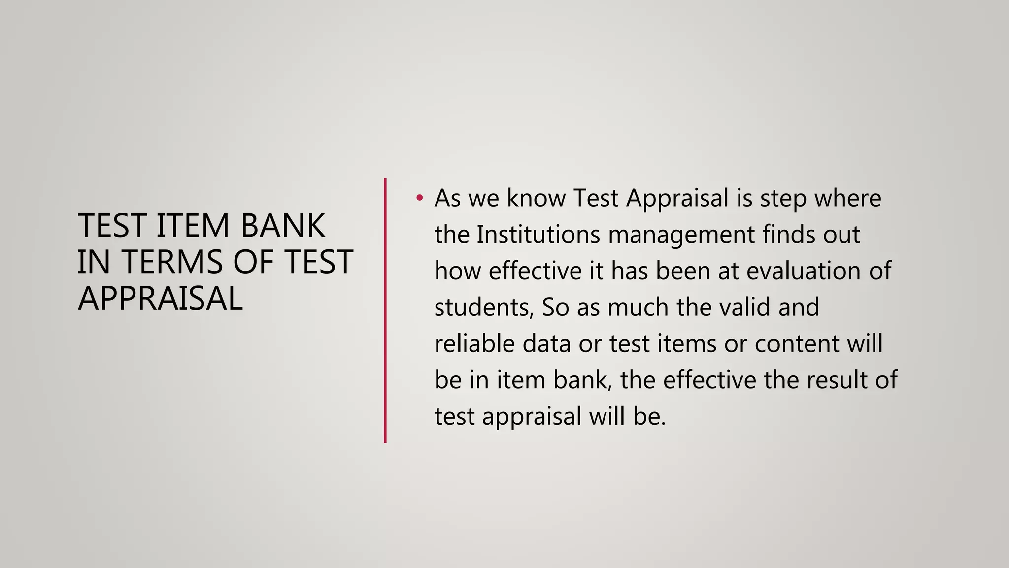 Test appraisal | PPTX