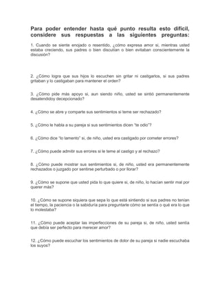 Test aprender sobre nuestras emociones | DOCX