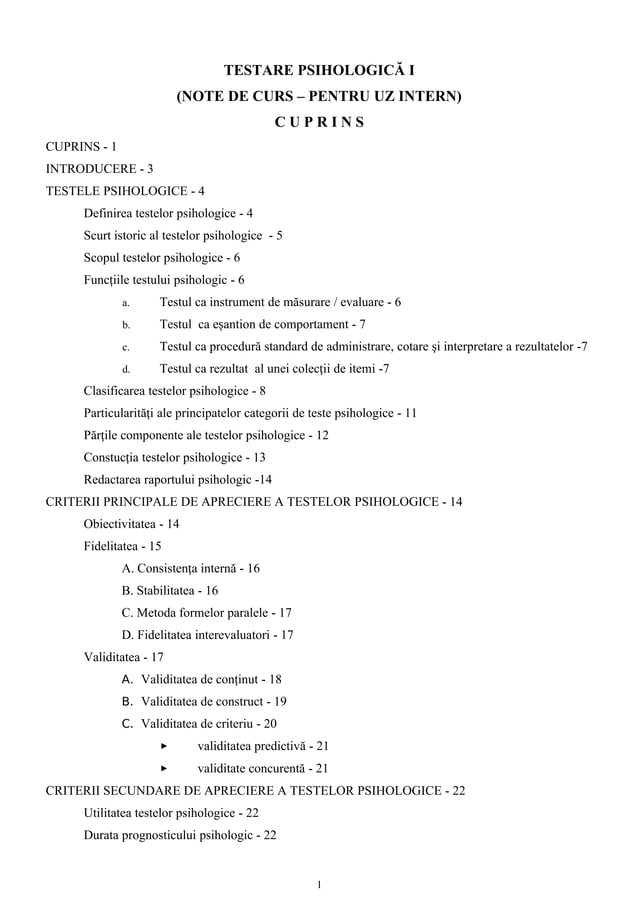 Testare psihologica | PDF