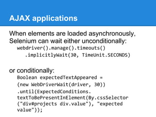 Web UI test automation instruments | PDF