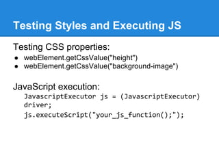 Web UI test automation instruments | PDF