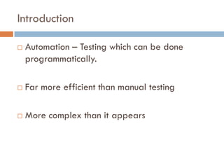 Test Automation | PDF | Web Development | Internet