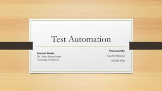 Test automation | PPT
