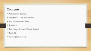 Test automation | PPT