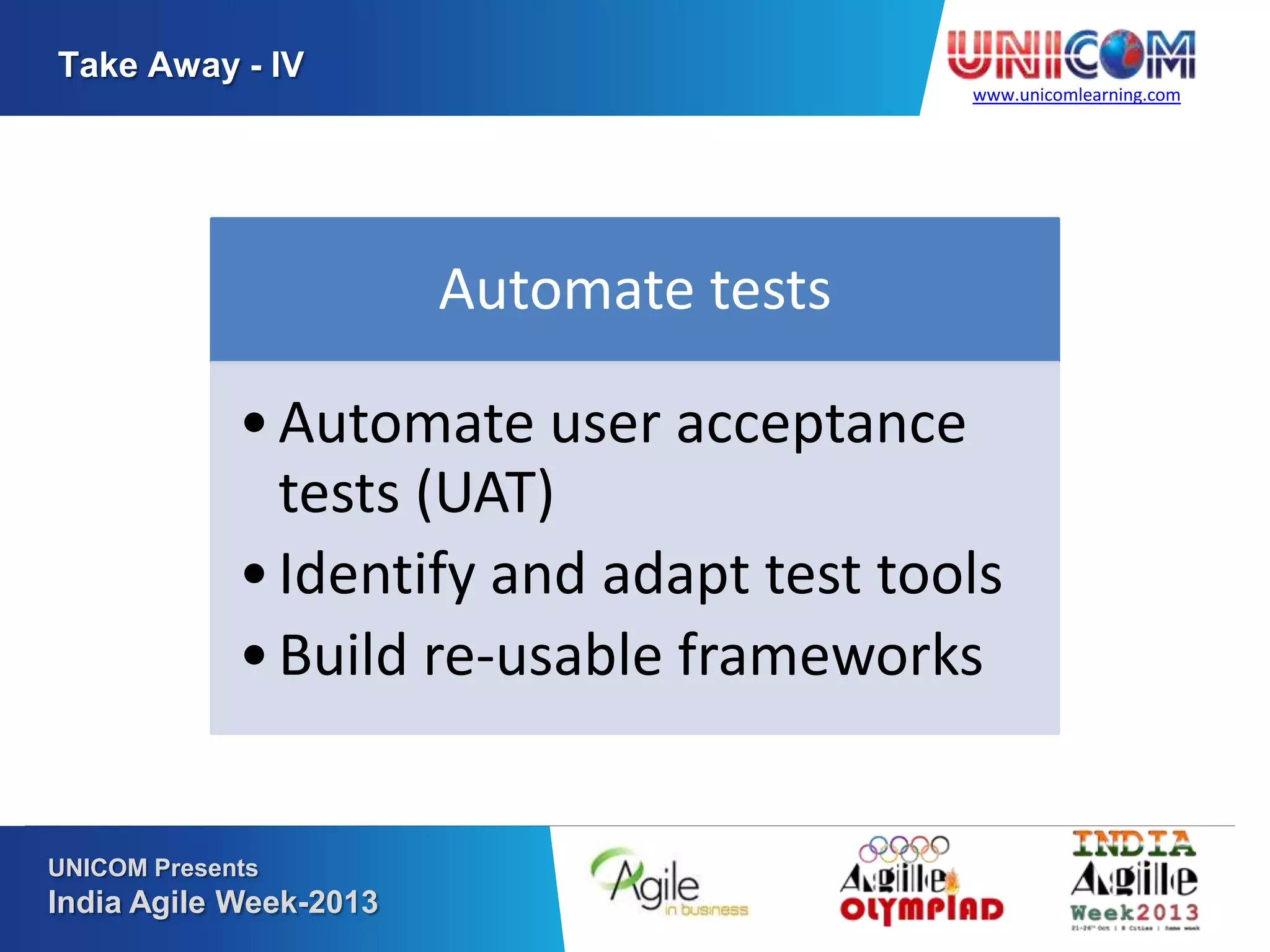 Test Automation Pathway For Building And Sustaining Agile Teams Ppt