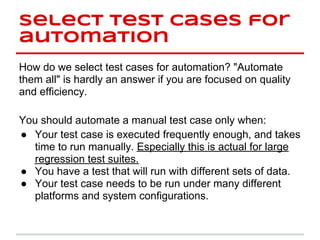 Test automation - Building effective solutions | PPT