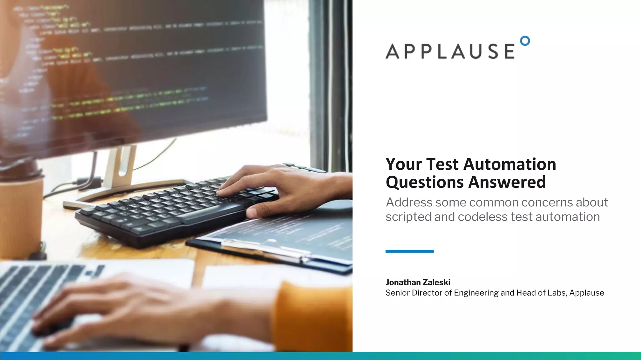 Your Test Automation Questions Answered | PPTX | Web Conferencing ...