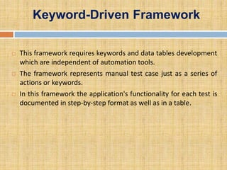 Test automation framework | PPTX
