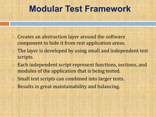 Test automation framework | PPTX