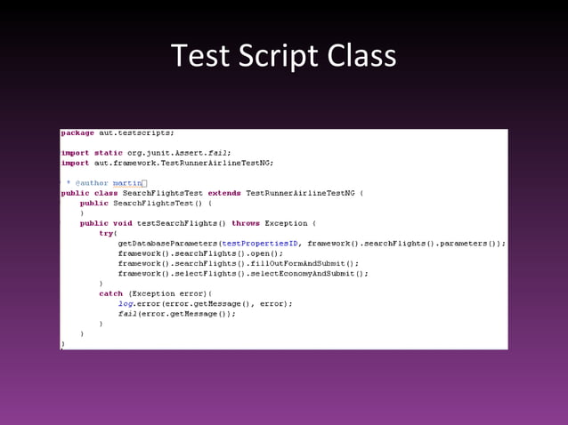 Test Automation Framework Designs