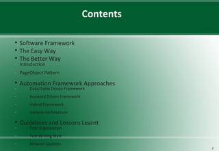 Test Automation Framework Online Training by QuontraSolutions | PPT