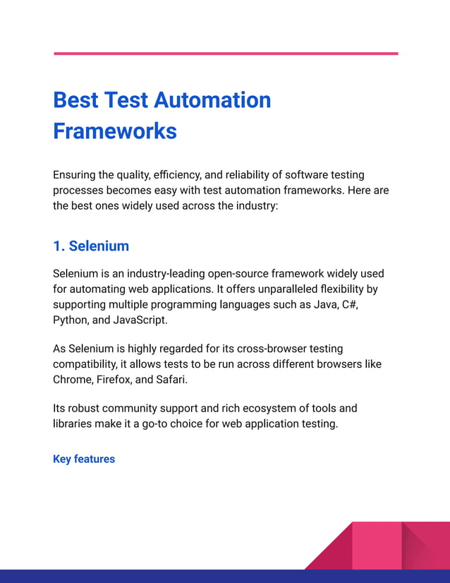 Test Automation Frameworks The Complete Guidepdf