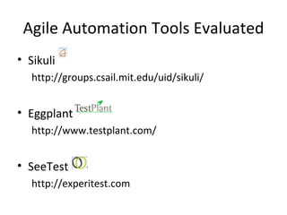 Test automation in agile ecosystem | PPT