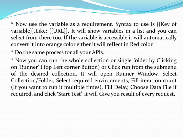 Test automation of ap is using postman | PPTX