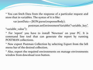 Test automation of ap is using postman | PPTX