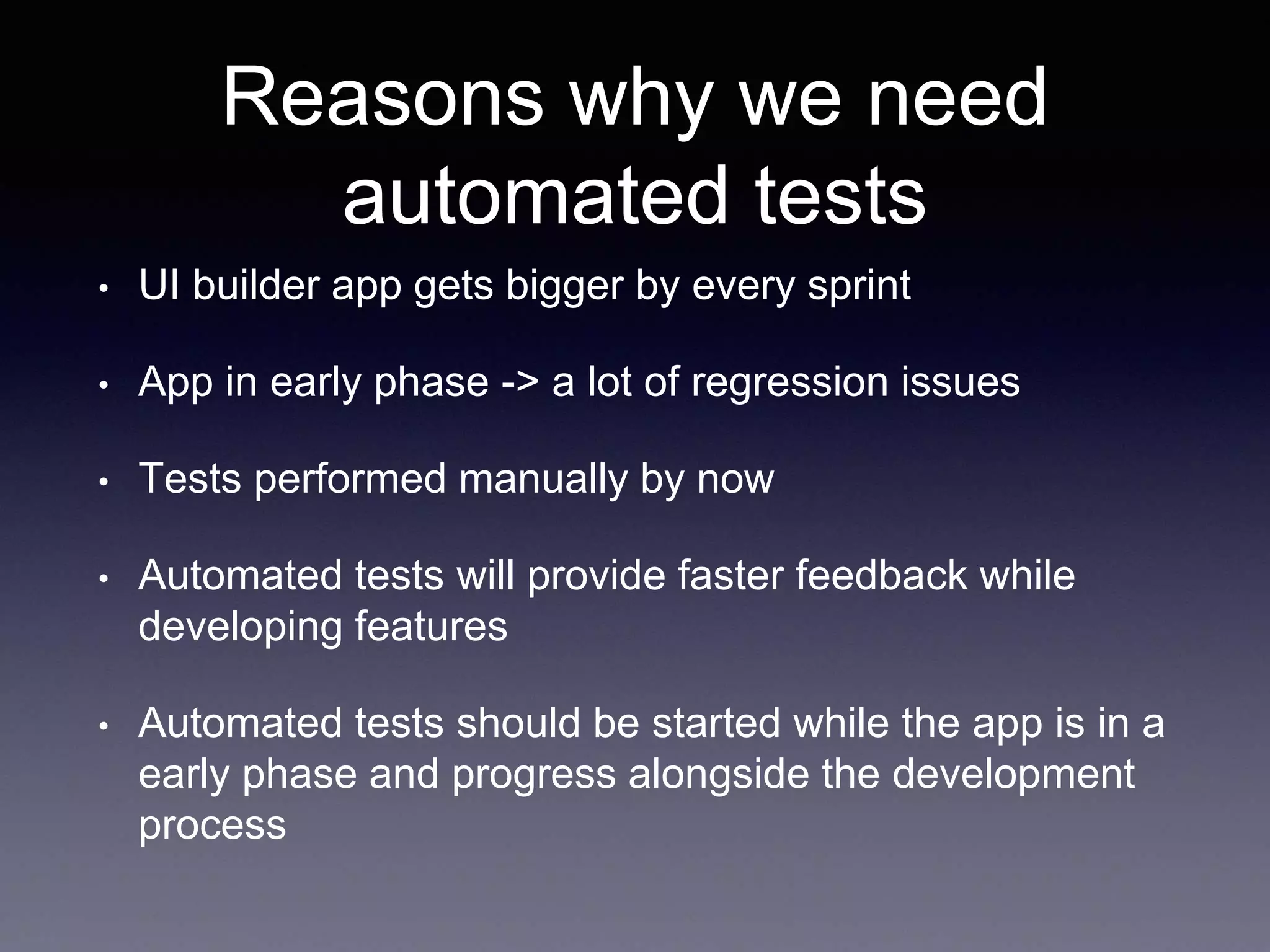 Test automation proposal | PPTX