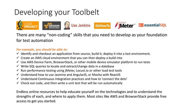 How to Add Test Automation to your Quality Assurance Toolbelt | PPT