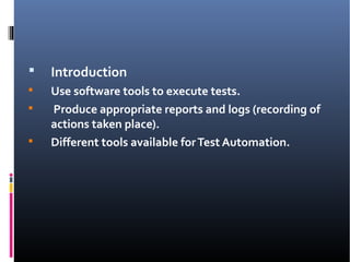 Test automationslides | PPT | Browsers | Computer Software and Applications