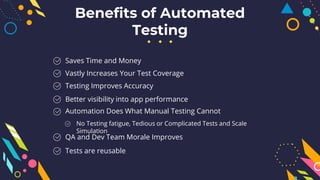 TEST AUTOMATION: AKA QUALITY CONTROL | PPT