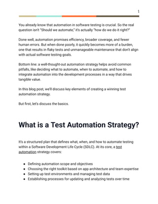 Building a Future-Proof Test Automation Strategy: From Planning to ...
