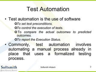 Test automation using selenium | PPT